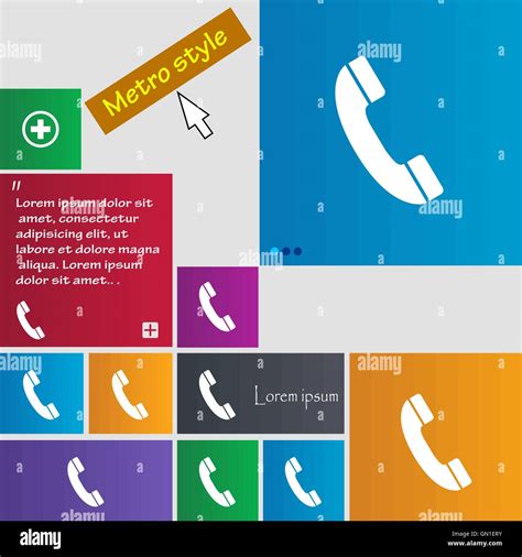 Call Icon Sign Buttons Modern Interface Website Buttons With Cursor