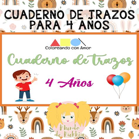 Cuaderno de trazos 4 años Mundo de Rukkia