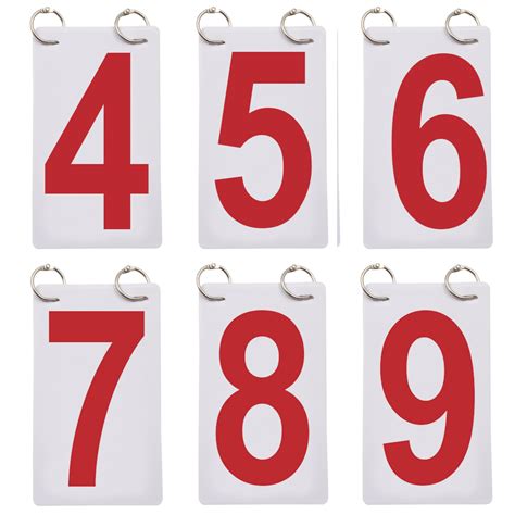 Gogo 6 Sets Red Score Reporter 3 1 8 X 5 1 2 Inches Number Flip Chart