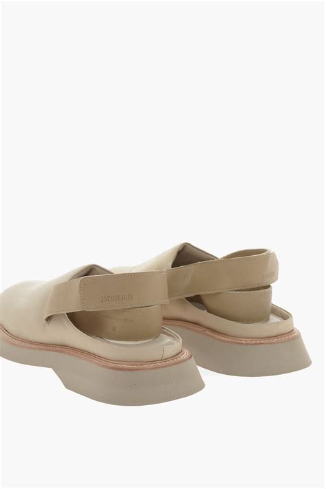 Jacquemus Suede Carre Slingback Mules Men Glamood Outlet