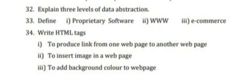32 Explain Three Levels Of Data Abstraction33 Definei Proprietary S