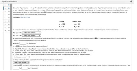Solved Consumer Reports Uses A Survey Of Readers To Obtain