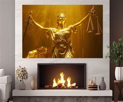 Lady Justice Canvas Print Justice Wall Art Lawyer T Attorney T