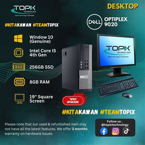 Dell Optiplex 9020 Desktop Set Shopee Malaysia