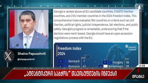 „ატლანტიკური საბჭოს“ თავისუფლების ინდექსი Youtube