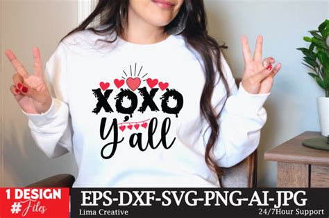 Xoxo Yall T Shirt Design Valentine T Shirt Design Valentine