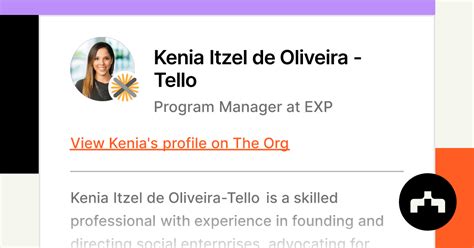 Kenia Itzel De Oliveira Tello Program Manager At Exp The Org