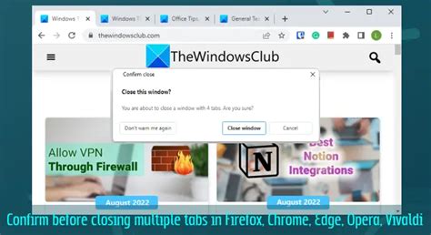 在 Chrome、edge、firefox、opera、vivaldi 中关闭多个选项卡之前进行确认