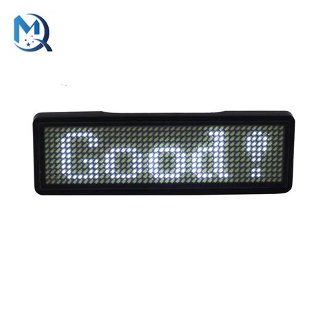 Bluetooth LED Name Badge DIY Programmable Scrolling Message Board Mini LED Display HD Text