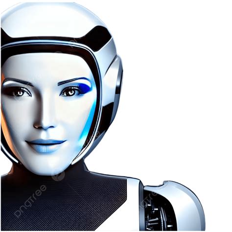 機器人 Ai 白色機器人科幻頭像藝術 半機械人 白色机器人 科幻頭像藝術素材圖案，psd和png圖片免費下載