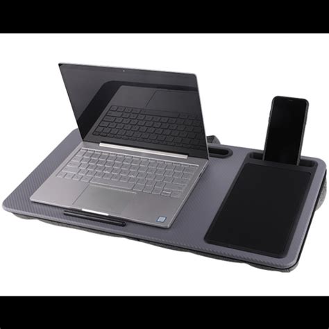 Подставка для ноутбука Vhg La1 с ковриком для мыши и слотом для телефона подушка карбон Black