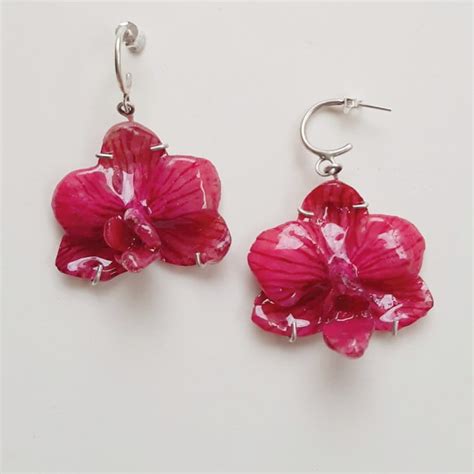 Brinco de Orquídea Rosa Pequena Elo Produtos Especiais