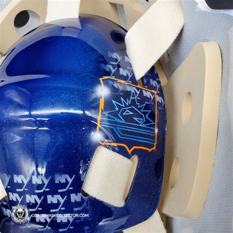Ilya Sorokin Unsigned Goalie Mask 2023 New York Tribute Goalie Mask