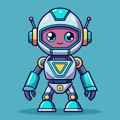 Cute Ai Robot Character Level Evolution For Game Tech Vector Cartoon Illustration Future