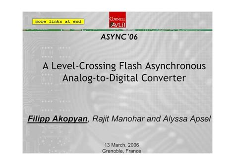 Pdf A Level Crossing Flash Asynchronous Analog To Digital · The