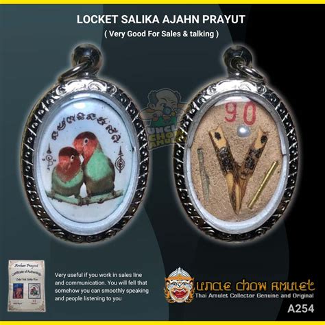 Heaven Bird Salika For Good Talk AJAHN PRAYUT Uncle Chow Amulet
