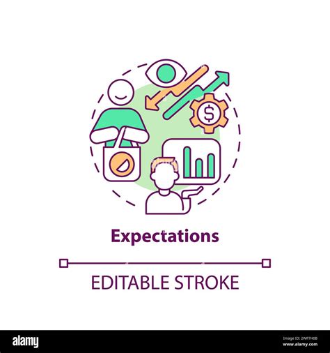 Expectations multi color concept icon Stock Vector Image & Art - Alamy