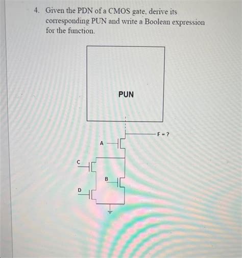 solved 4 given the pdn of a cmos gate derive its