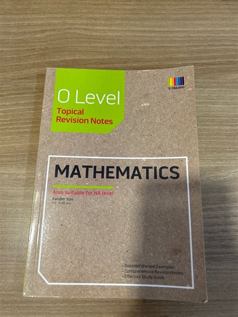 O Level E Math Revision Notes Hobbies And Toys Books And Magazines