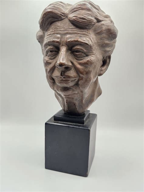 Excellent Bust Of Eleanor Roosevelt By Artist Victor Lamkay In 1963 Etsy