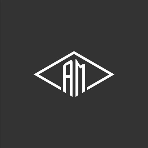 Initials Am Logo Monogram With Simple Diamond Line Style Design 27818971 Vector Art At Vecteezy