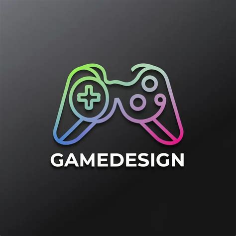 Logo Design For Gamedesign Modern Controller Symbol On Clear Background
