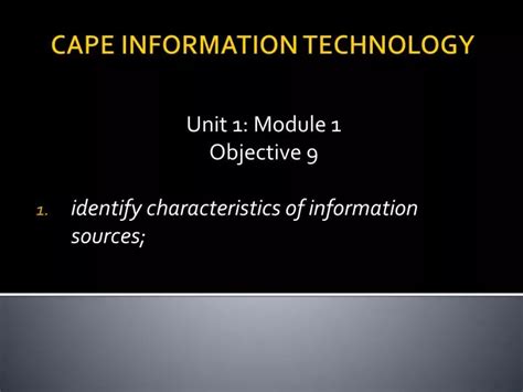 Ppt Cape Information Technology Powerpoint Presentation Free Download Id 5306970