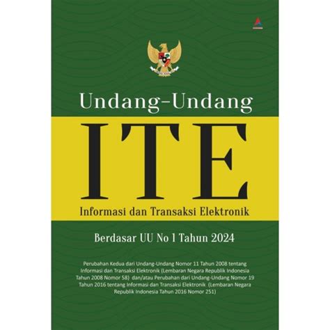 Undang Undang Ite Informasi Dan Transaksi Elektronik Berdasar Uu No 1