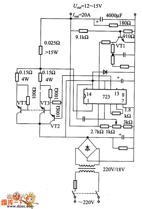 Made Up Of 723 Type General Voltage Regulator Power Supply Circuit