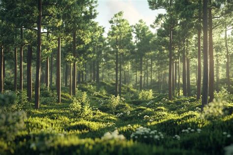 Sustainable Forestry Practices Premium Ai Generated Image