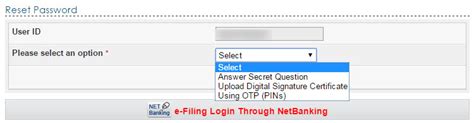 Reset Password Options Einfodesk
