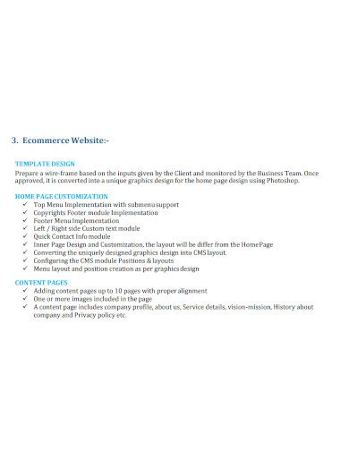 Free 17 E Commerce Proposal Samples Project Website Restaurant