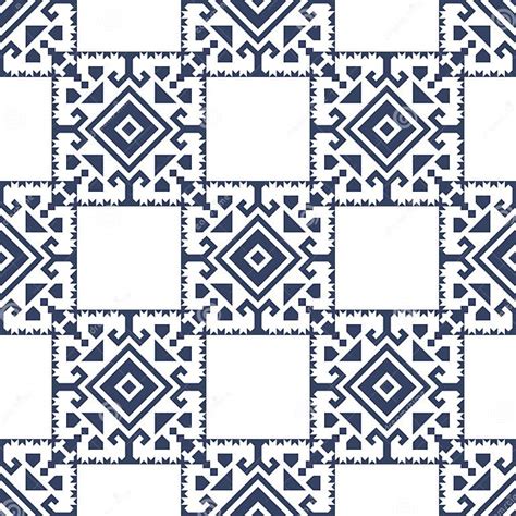 Seamless Decorative Pattern With Square End Triangular Pixel Mosaic