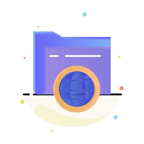Folder Storage Fie Globe Abstract Flat Color Icon Template 17964583