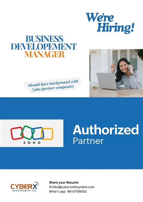 Kritika Patiyal On Linkedin Jobopportunity Saleshead Zohopartner Zohosolutions