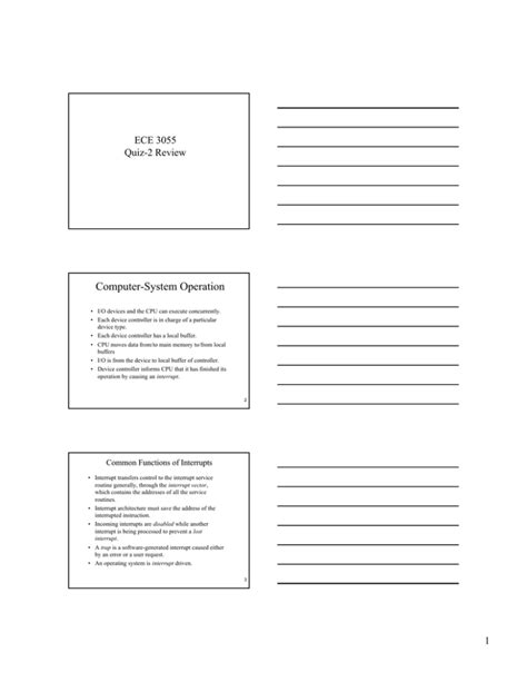 computer system operation ece 3055 quiz 2 review