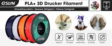 eSUN PLA Filament 1 75mm 3D Drucker Filament PLA Plus Maßgenauigkeit