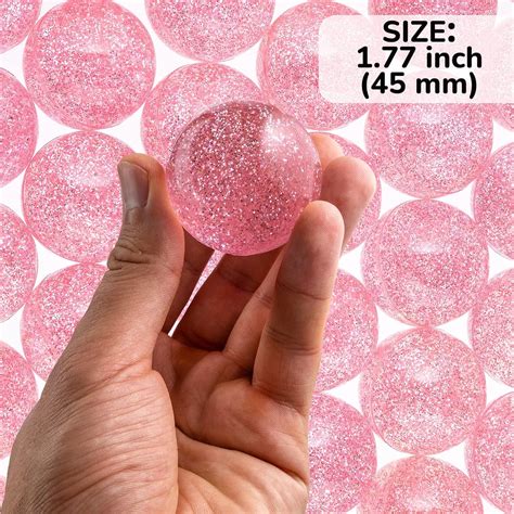 Bouncy Balls Pink Glitter Bouncy Balls Party Favors And Ts For