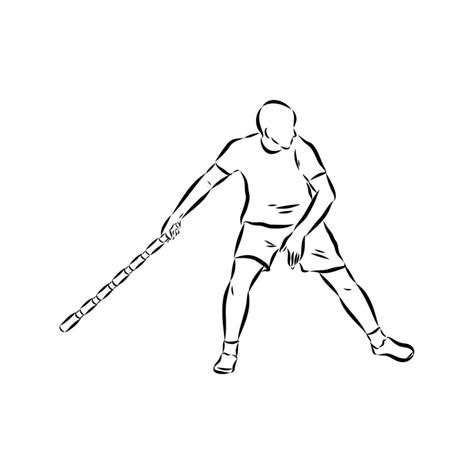 Game Gorodki Towns Sketch 48231450 Vector Art At Vecteezy