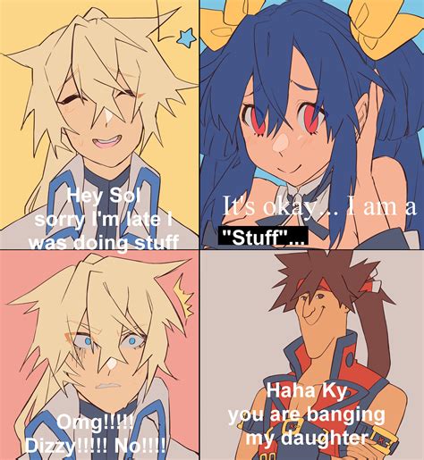 Dizzy Sol Badguy And Ky Kiske Guilty Gear And More Drawn By Slippy Nyui Danbooru