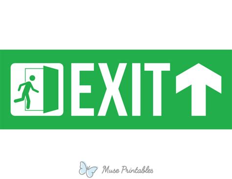 Printable Exit Up Arrow Sign