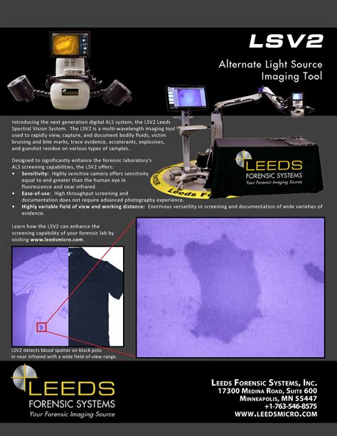 Lsv2 Flyer Rev 04072020 Web Lsv Alternate Light Source Imaging Tool Leeds Forensic Systems