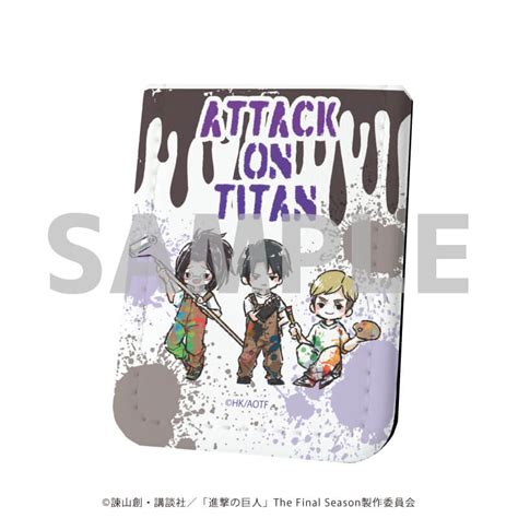 レザーフセンブック「進撃の巨人」45ペイントver リヴァイandエルヴィンandハンジグラフアートイラスト｜アニメ・キャラクターコラボグッズ