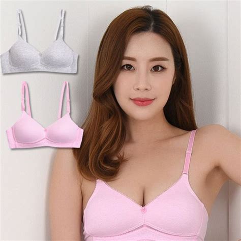 스트라이프 패턴 2컬러 노와이어 메쉬 몰드 B컵 브라 홈플러스 택배배송