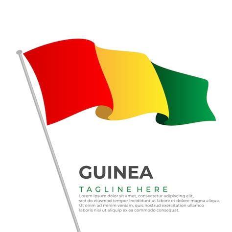 Premium Vector Template Vector Guinea Flag Modern Design