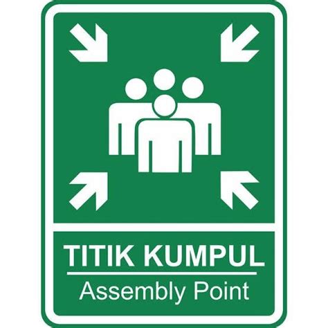 Jual Custom Rambu Titik Kumpul Assembly Point 60x60cm Kota