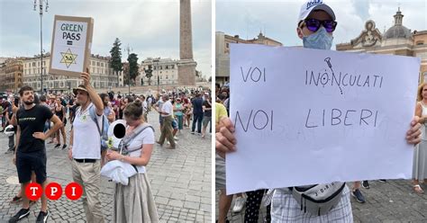 Non Siamo No Vax A Roma La Manifestazione Contro Il Green Pass