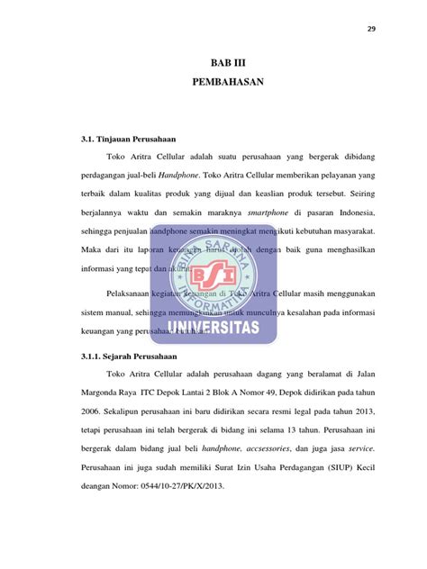 Bab Iii Pembahasan Perdagangan Jual Beli Handphone Toko Aritra
