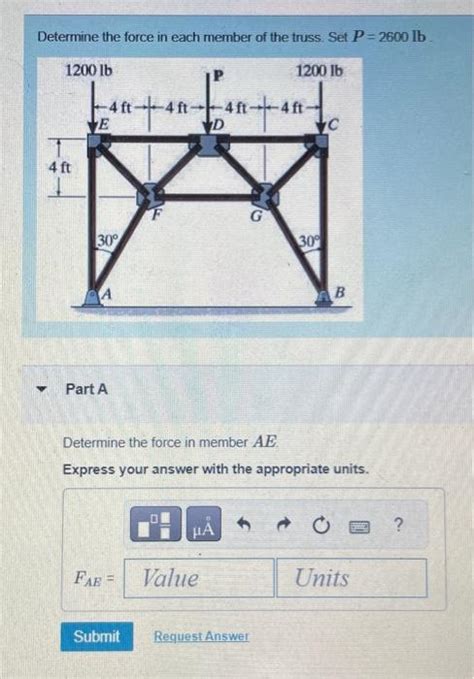 Solved Determine The Force In Each Member Of The Truss Set