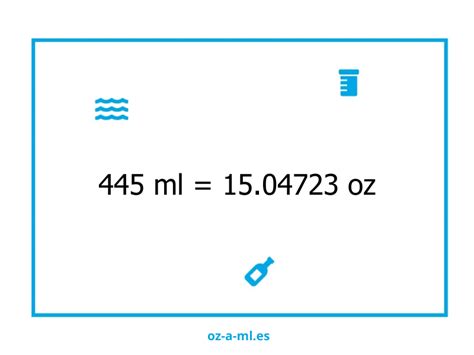 445 Ml A Oz Convertir 445 Mililitros A Onzas Líquidas